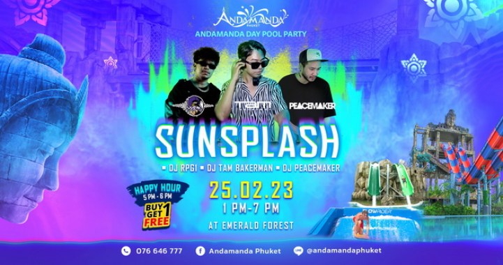 Sunsplash Andamanda Day Pool Party, Sat 25th Feb 2023 - What’s On ...