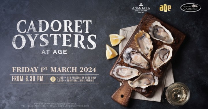 Cadoret Oysters at Age Restaurant, Fri 1st Mar 2024 - What’s On ...