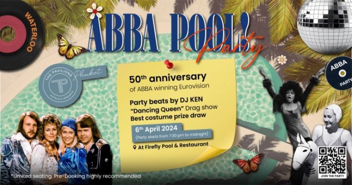 ABBA Pool Party, Sat 6th Apr 2024 - What’s On - Phuket.Net