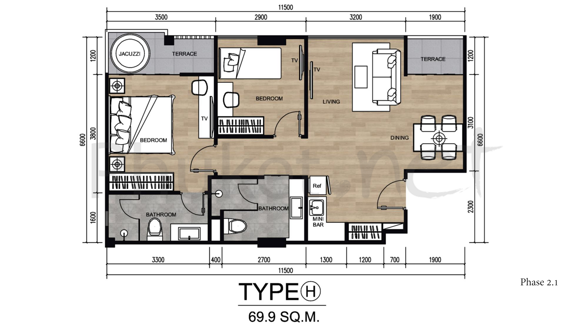 Sea Heaven Condos in Nai Thon - 2 beds/2 baths - Phuket Real Estate and ...